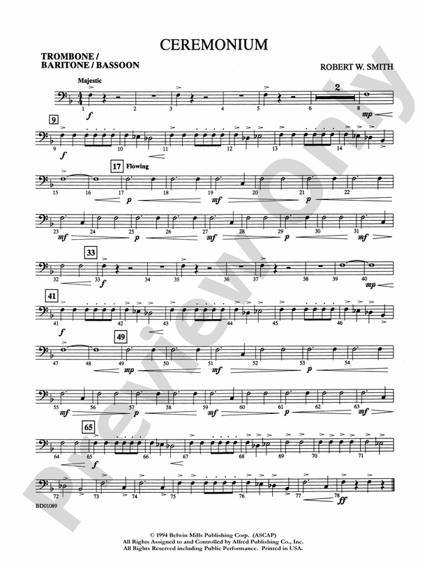 Ceremonium: 1st Trombone: 1st Trombone Part - Digital Sheet Music Download