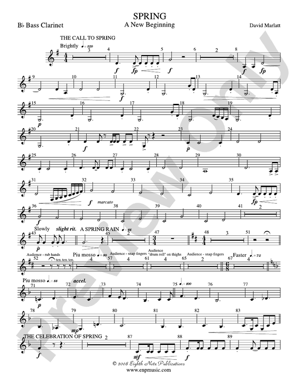 Spring (A New Beginning): B-flat Bass Clarinet: B-flat Bass Clarinet ...