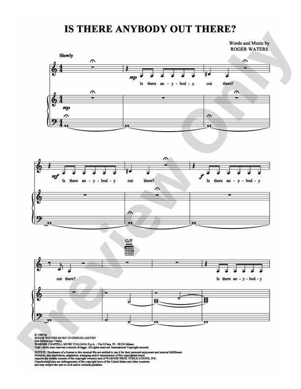 Is There Anybody Out There?: Piano/Vocal/Chords: Pink Floyd - Digital ...