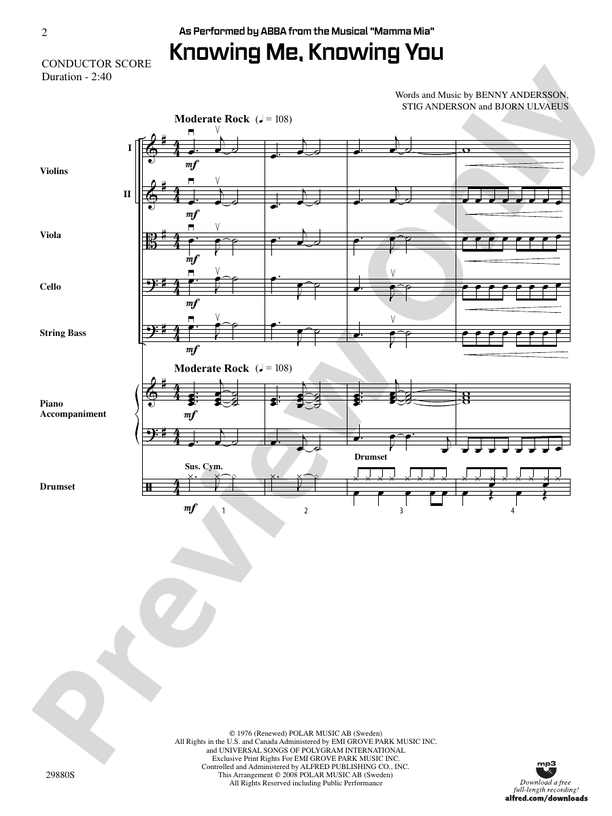 Knowing Me, Knowing You (As performed by ABBA from the musical Mamma ...