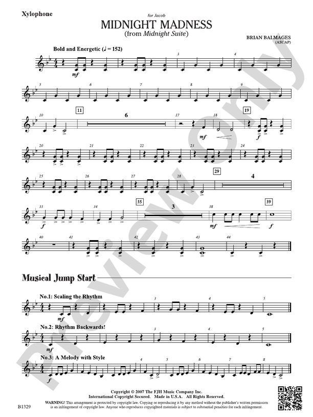 Midnight Madness (from Midnight Suite): Optional Xylophone: Optional ...