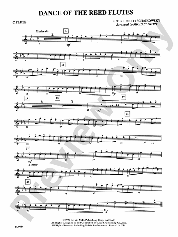 Dance of the Reed Flutes: Flute: Flute Part - Digital Sheet Music Download