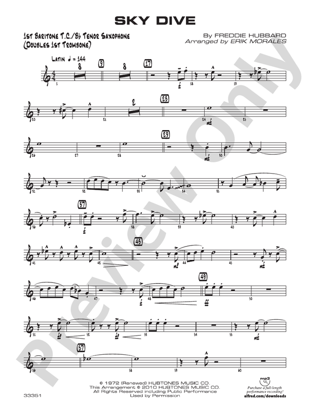 Sky Dive: Baritone T.C.: Baritone T.C. Part - Digital Sheet Music Download