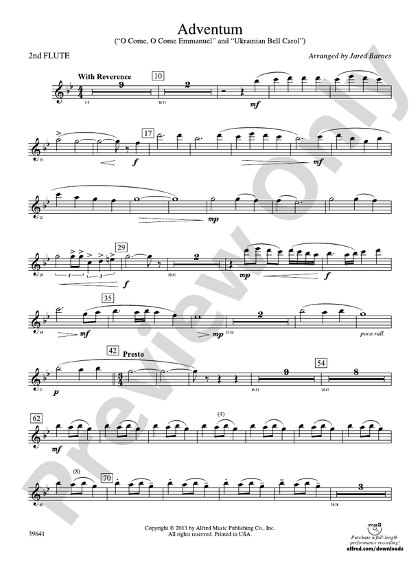 Adventum: 2nd Flute: 2nd Flute Part - Digital Sheet Music Download