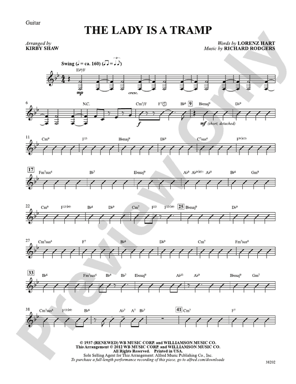 The Lady Is a Tramp: Guitar: Guitar Part - Digital Sheet Music Download