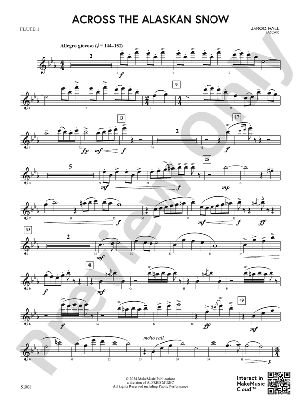 Across the Alaskan Snow: Flute: Flute Part - Digital Sheet Music Download