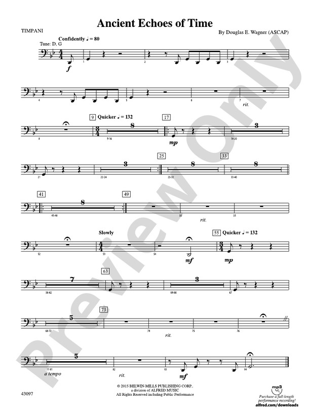 Ancient Echoes of Time: Timpani: Timpani Part - Digital Sheet Music ...
