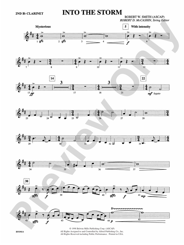 Into the Storm: 2nd B-flat Clarinet: 2nd B-flat Clarinet Part - Digital ...