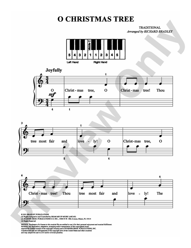 O Christmas Tree: Easy Piano: Traditional - Digital Sheet Music Download