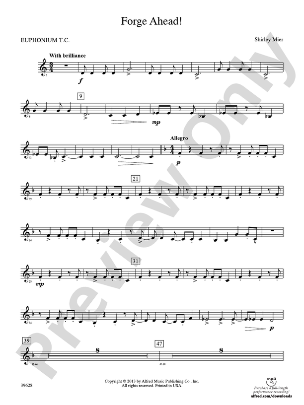 Forge Ahead!: Baritone T.C.: Baritone T.C. Part - Digital Sheet Music Download