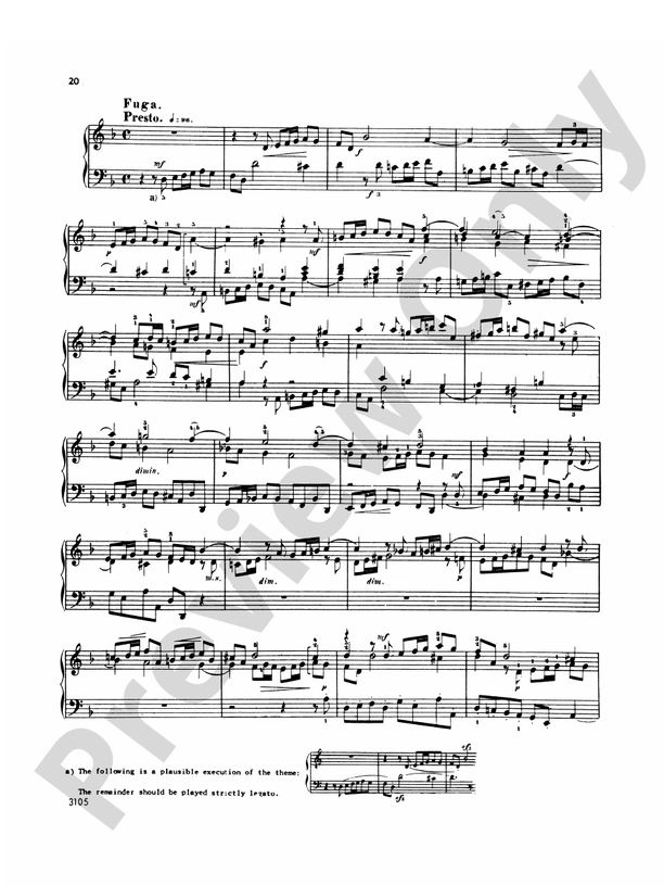 Bach: Seven Toccatas: Toccata in D Minor Part - Digital Sheet Music ...