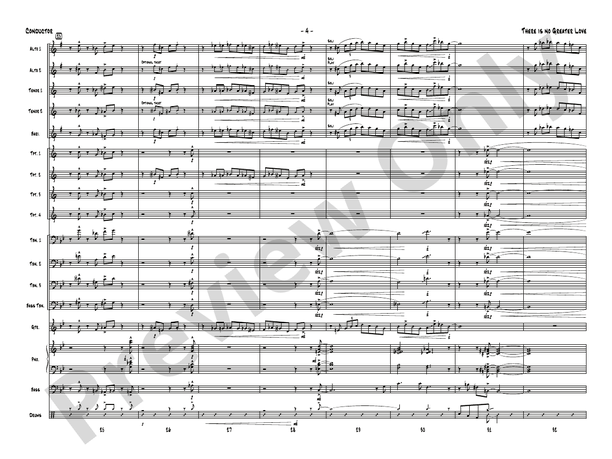 There Is No Greater Love: Jazz Ensemble Conductor Score & Parts: Marty ...