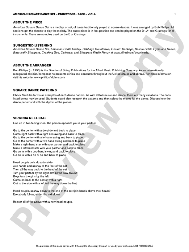 American Square Dance Set: Viola Educational Pack: Viola Educational ...