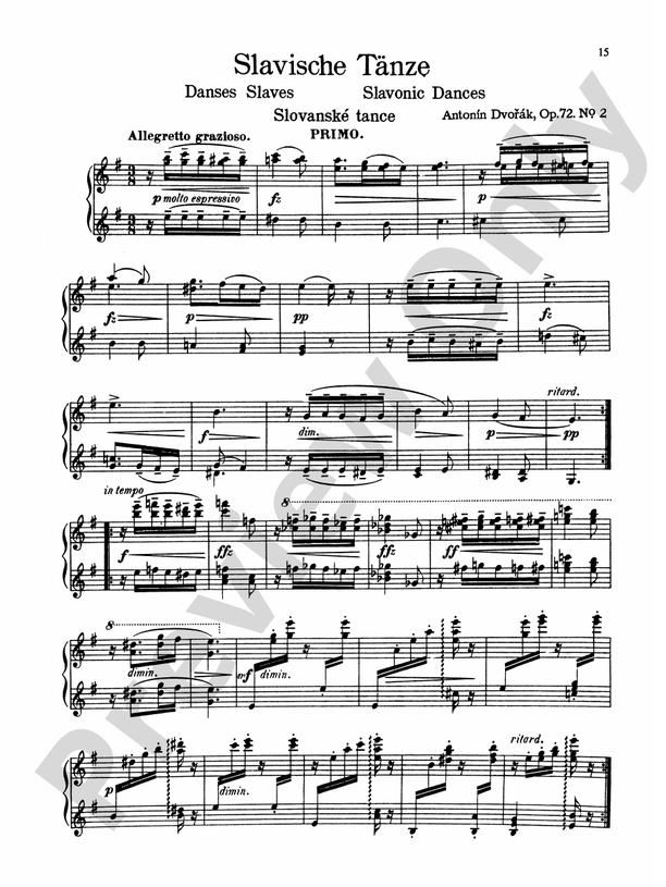 Dvorák: Slavonic Dances, Op. 72: Slavonic Dance, Opus 72, No. 2 Part ...