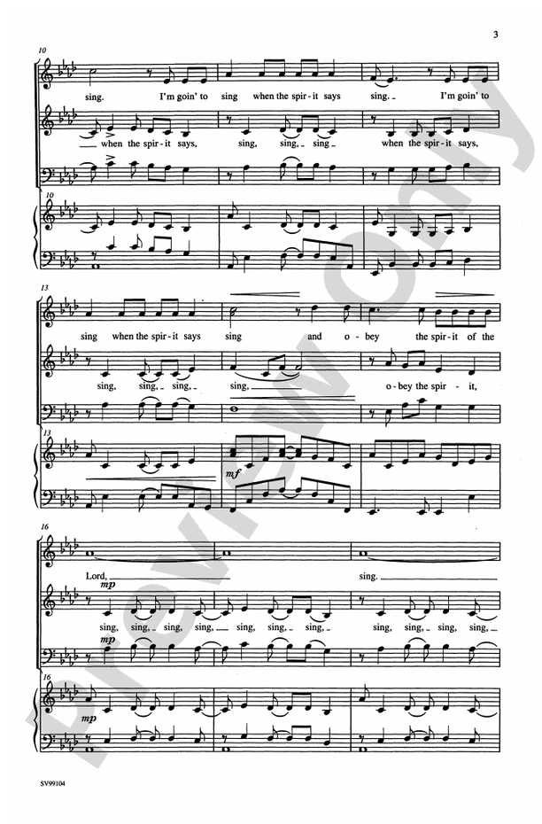 I'm Going to Sing: 3-Part Mixed Choral Octavo - Digital Sheet Music ...