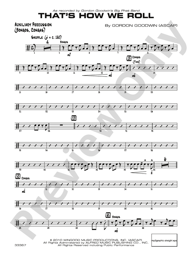 That's How We Roll: Auxiliary Percussion: Auxiliary Percussion Part ...