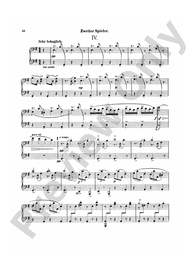 Mahler: Symphony No. 4, in G Major: IV. Sehr behaglich Part - Digital Sheet Music Download