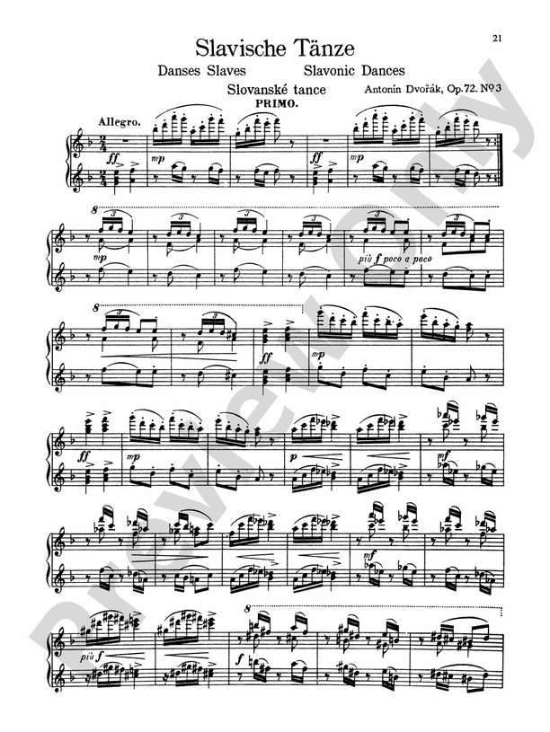 Dvorák: Slavonic Dances, Op. 72: Slavonic Dance, Opus 72, No. 3 Part ...