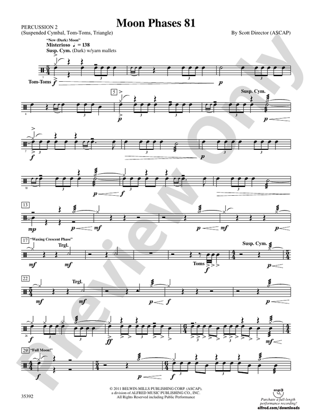 Moon Phases 81: 2nd Percussion: 2nd Percussion Part - Digital Sheet Music Download