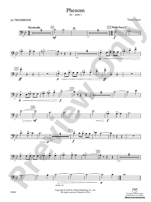 PHENOM/CB: 1st Trombone: 1st Trombone Part - Digital Sheet Music Download