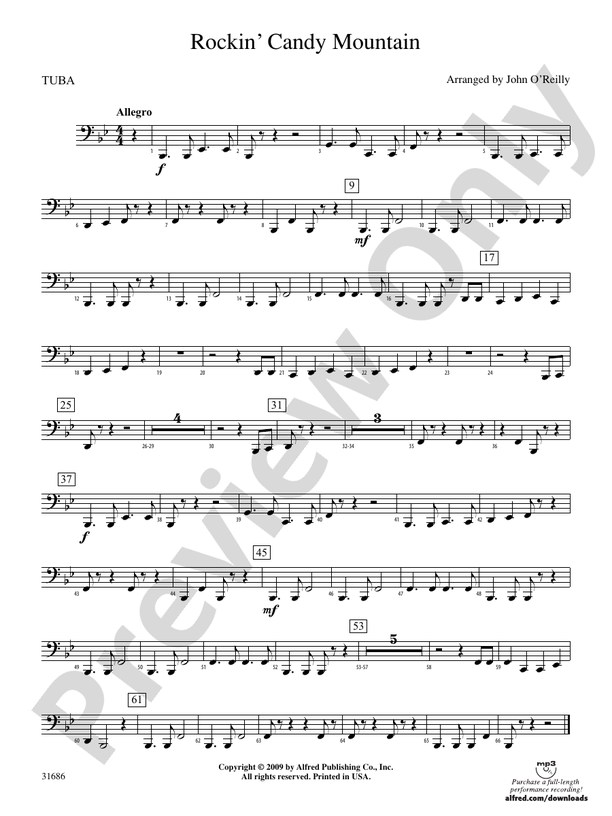 Rockin' Candy Mountain: Tuba: Tuba Part - Digital Sheet Music Download