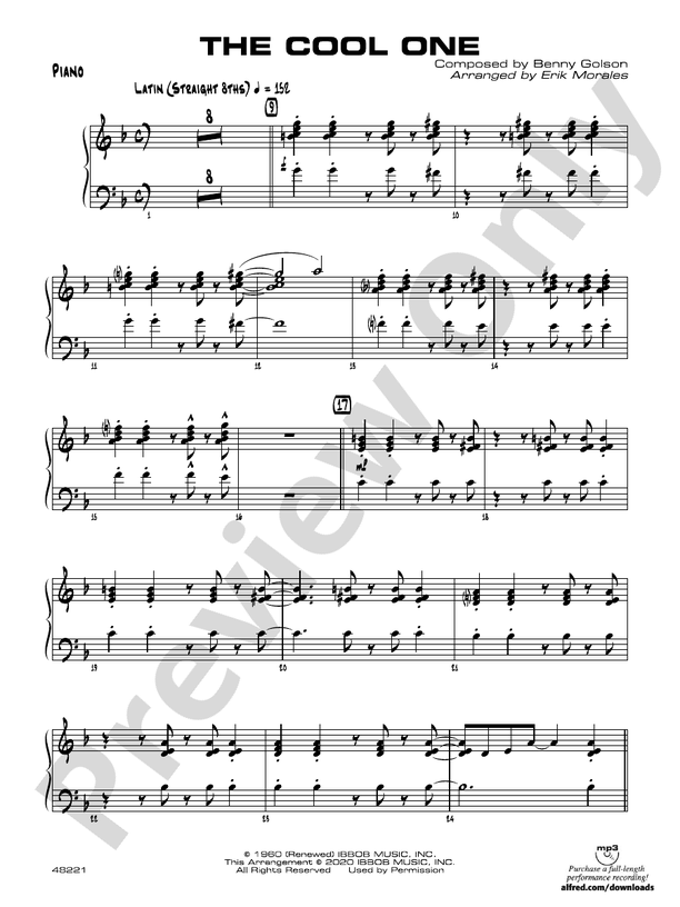 The Cool One: Piano Accompaniment: Piano Accompaniment Part - Digital ...