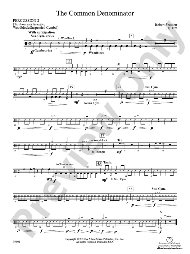 The Common Denominator: 2nd Percussion: 2nd Percussion Part - Digital ...