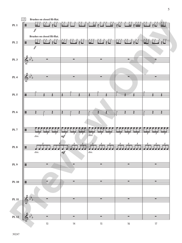 Clapping Music Variations: Percussion Ensemble Score & Parts: Glenn ...