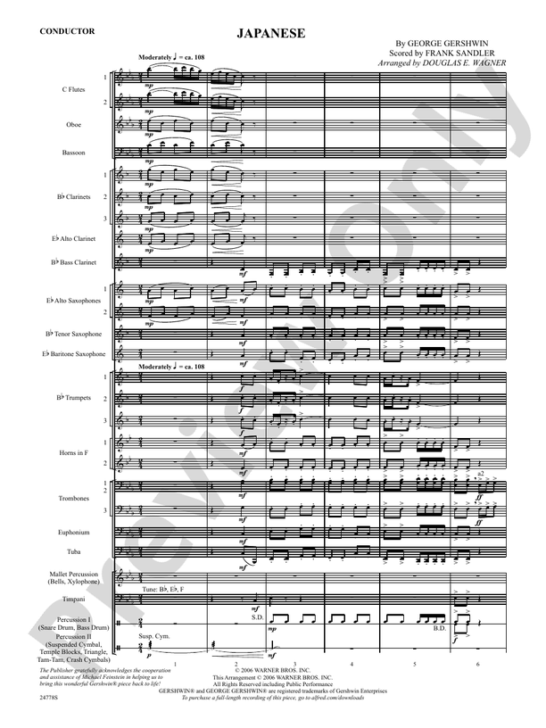 Japanese: Score: Concert Band Score - Digital Sheet Music Download