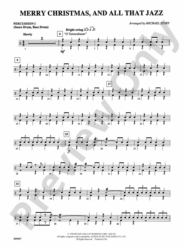 Merry Christmas, and All That Jazz!: 1st Percussion: 1st Percussion Part - Digital Sheet Music ...