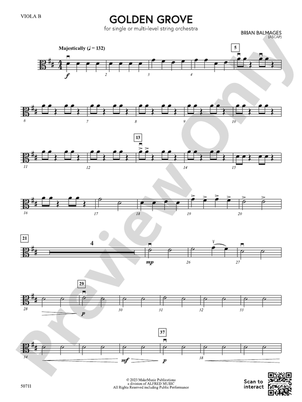 Golden Grove: Viola B: Viola B Part - Digital Sheet Music Download