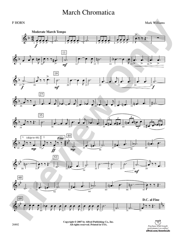 March Chromatica: 1st F Horn: 1st F Horn Part - Digital Sheet Music ...