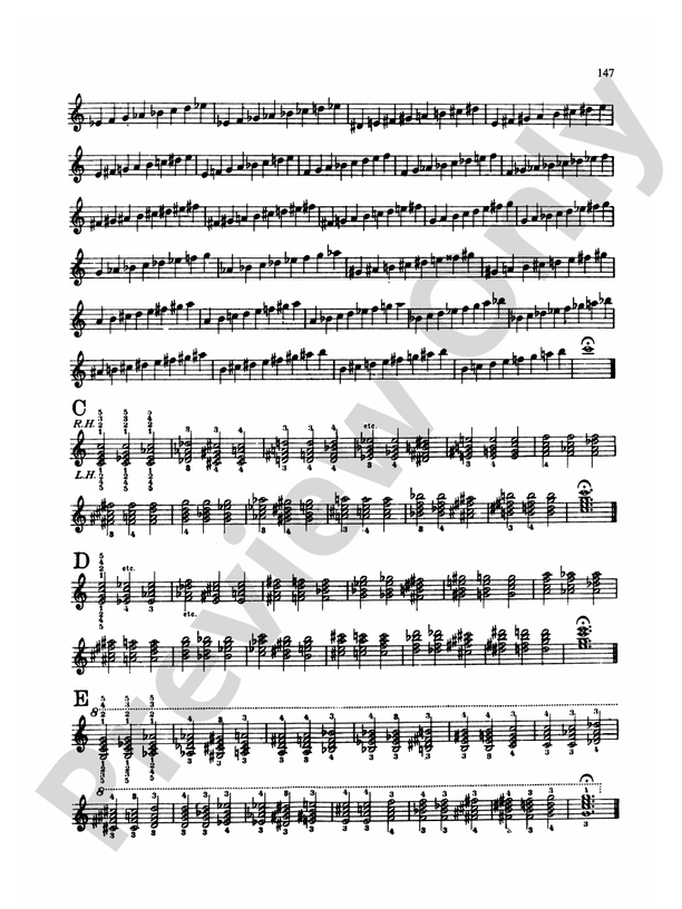 Beringer: Daily Technical Studies for Piano: Section XII: Modulatory ...