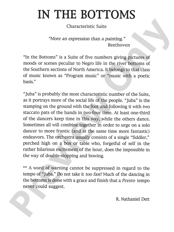 Juba: Dance from the Suite In the Bottoms - Piano Solo: Piano: R ...