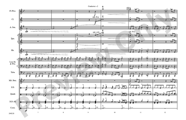 Slow Ride: Score: Marching Band Score - Digital Sheet Music Download