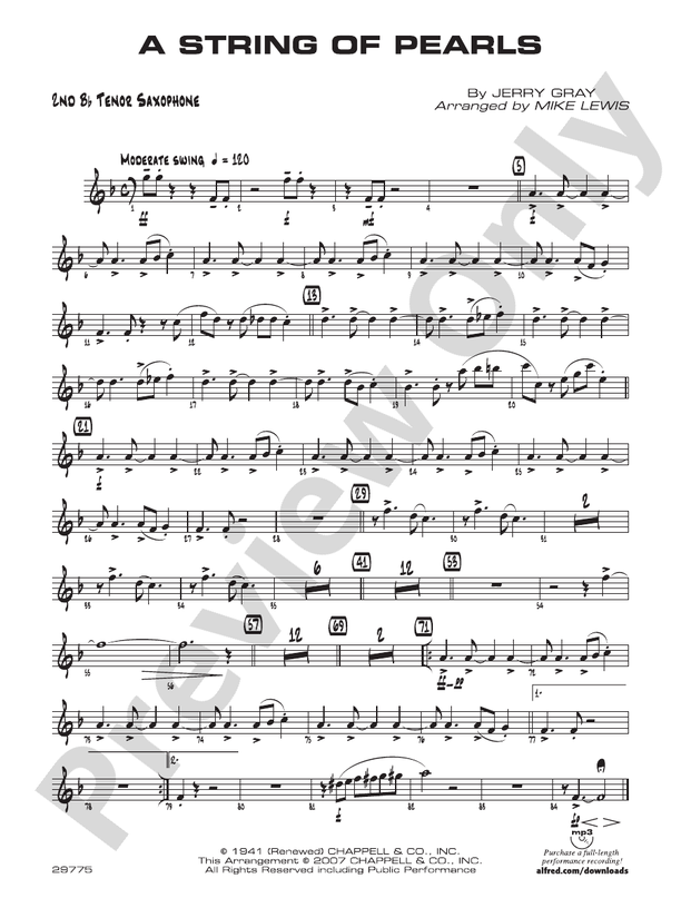 String of Pearls: 2nd B-flat Tenor Saxophone: 2nd B-flat Tenor ...