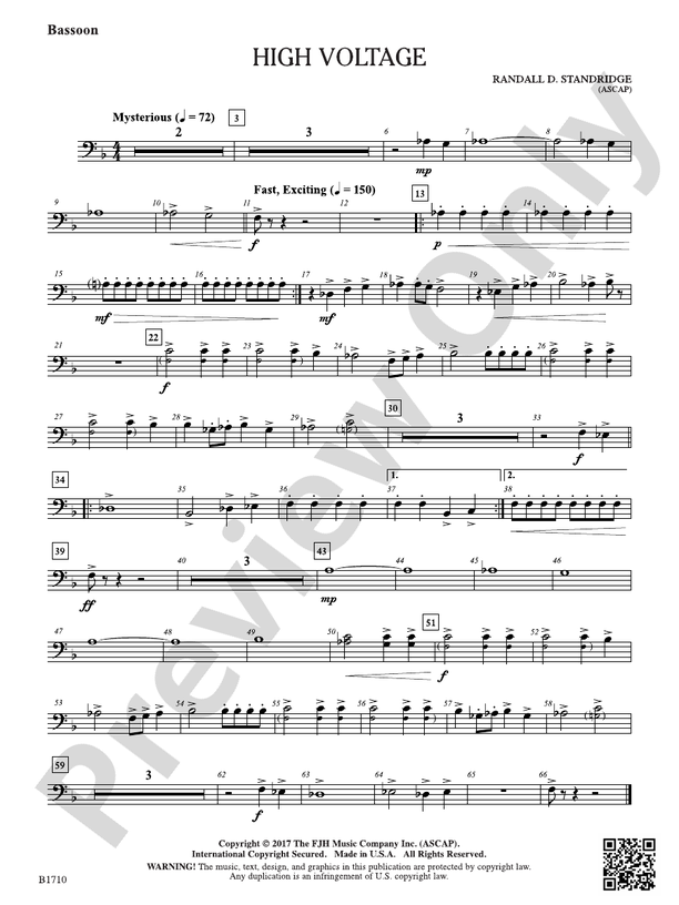 High Voltage: Bassoon: Bassoon Part: Randall D Standridge - Digital ...