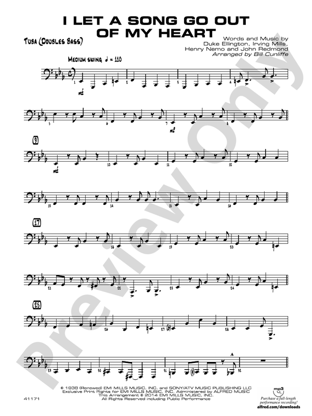 I Let a Song Go Out of My Head: Tuba: Tuba Part - Digital Sheet Music ...