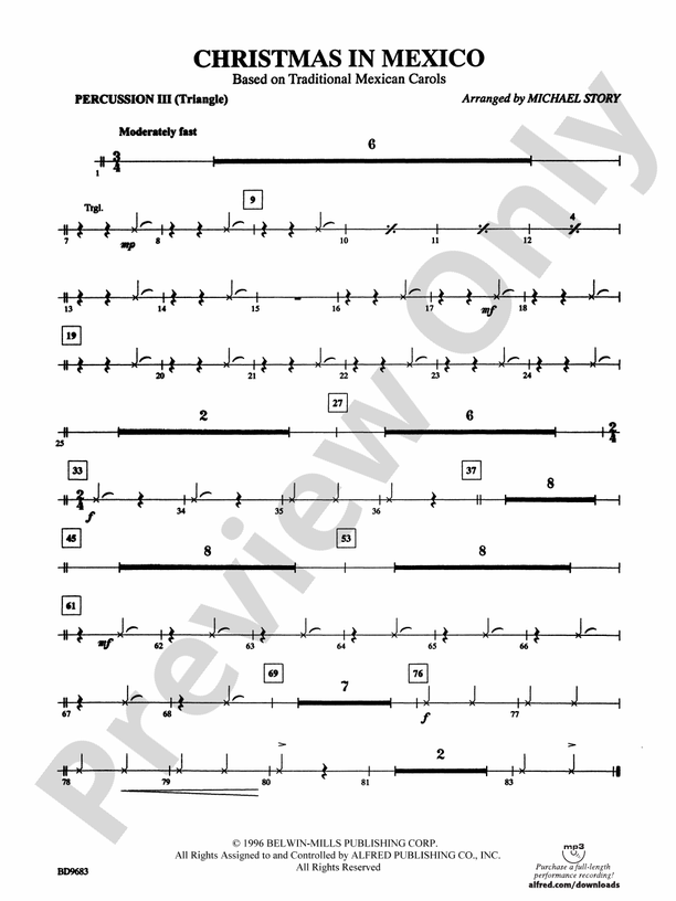 Christmas in Mexico: 3rd Percussion: 3rd Percussion Part - Digital ...