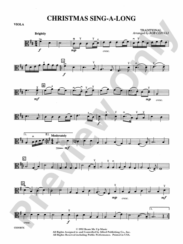 Christmas Sing-a-Long: Viola: Viola Part - Digital Sheet Music Download