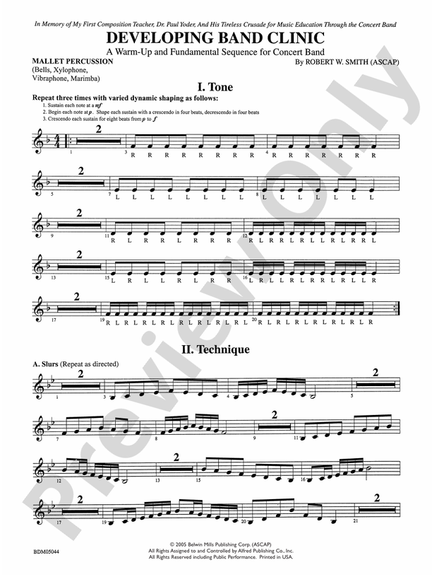 Developing Band Clinic (A Warm-Up and Fundamental Sequence for Concert ...