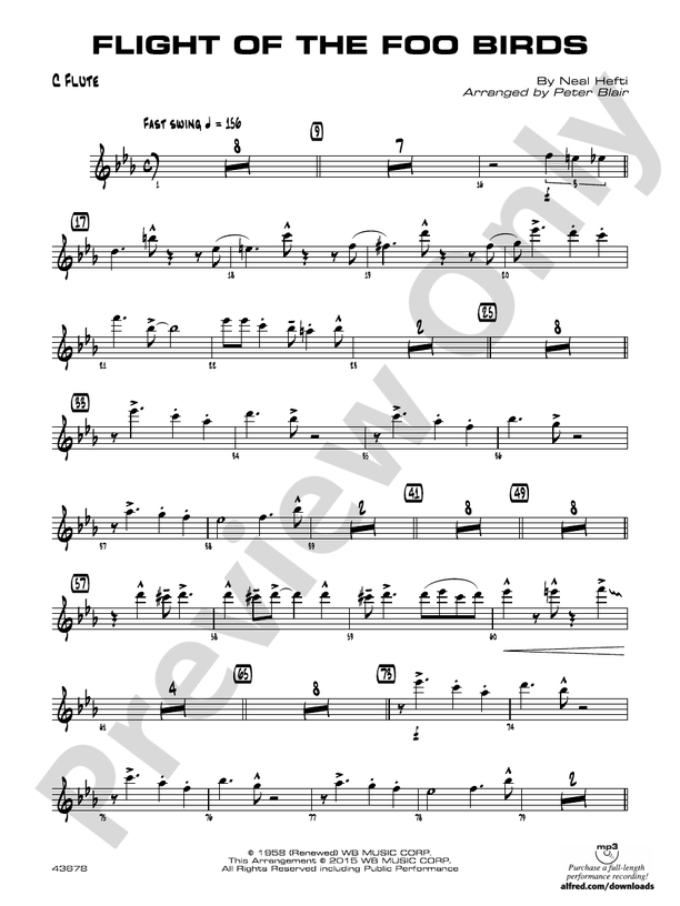 Flight of the Foo Birds: Flute: Flute Part - Digital Sheet Music Download