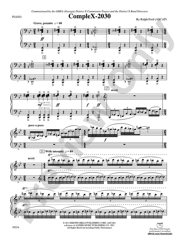 CompleX-2030: Piano Accompaniment: Piano Accompaniment Part - Digital ...