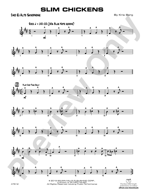 Slim Chickens: 2nd E-flat Alto Saxophone: 2nd E-flat Alto Saxophone ...