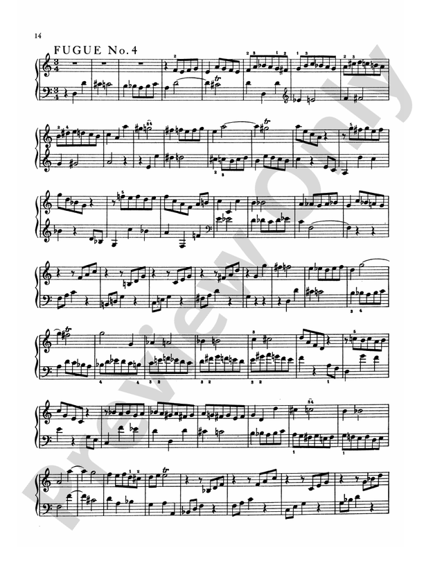 Telemann: Easy Fugues and Little Pieces: Fugue No. 4 Part - Digital ...