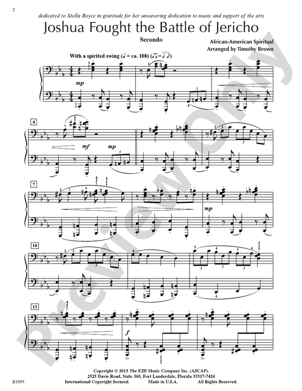 Joshua Fought The Battle of Jericho: Piano - Digital Sheet Music Download