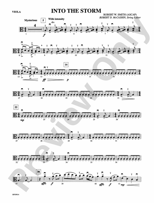 Into the Storm: Viola: Viola Part - Digital Sheet Music Download