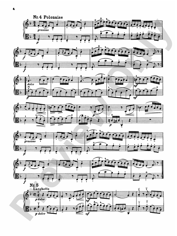 Mozart: Twelve Duets, K. 487 (Arranged): Duet No. 4 (Polonaise) Part ...