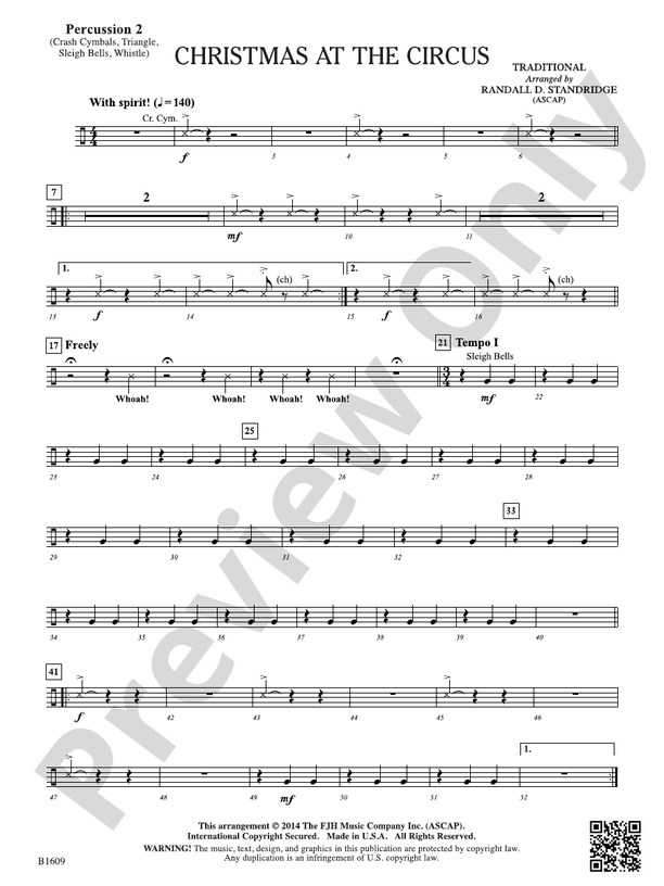 Christmas at the Circus: Percussion 2: Percussion 2 Part - Digital Sheet Music Download