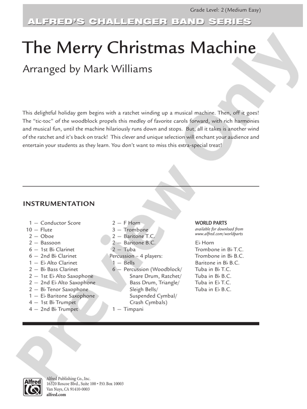 The Merry Christmas Machine: Score: Concert Band Score - Digital Sheet ...